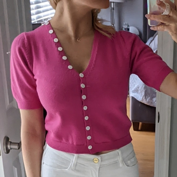 Fore | Sweaters | Fore Pink Sweater With Button Detailing | Poshmark
